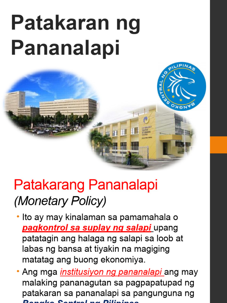 Aralin 19-Patakaran Ng Pananalapi | PDF