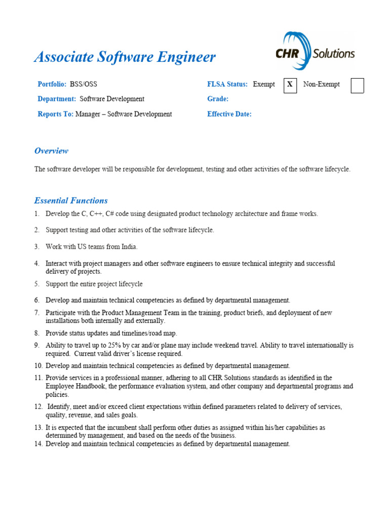 Associate Software Engineer JD | PDF | Motivation | Motivational