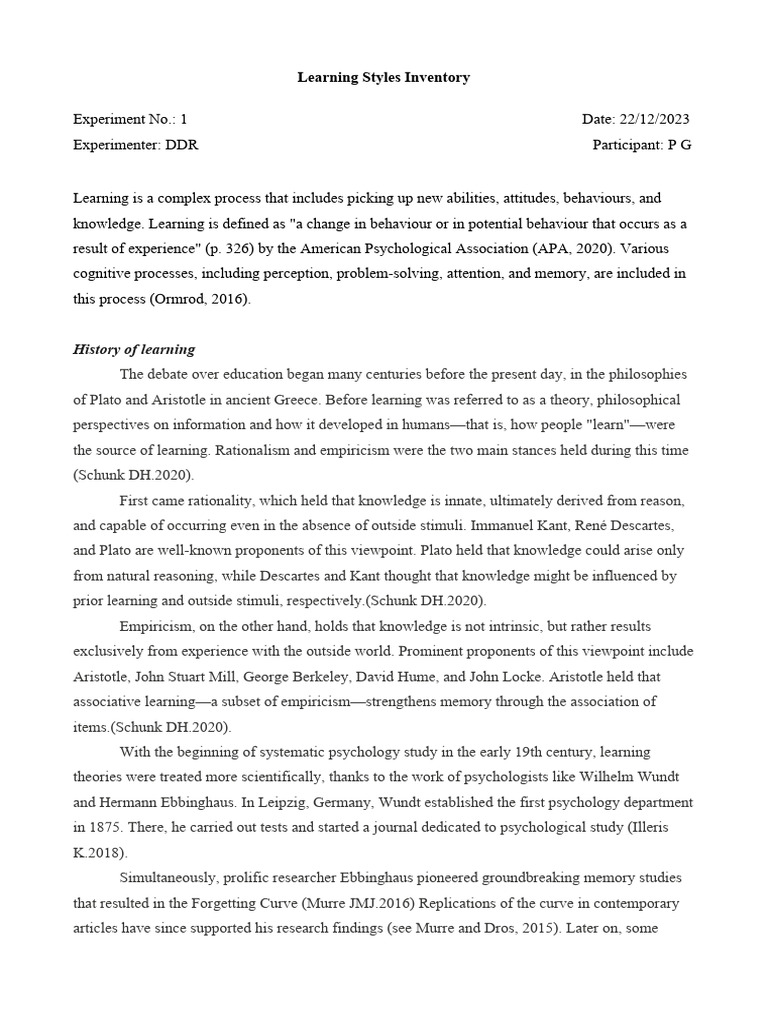 Learning Styles | PDF | Learning Styles | Learning