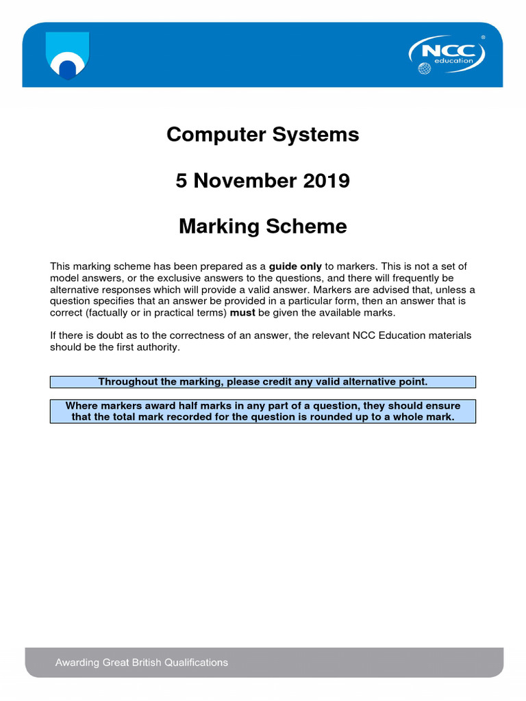 CSYS MS Winter 2019 FINAL | PDF | Computer Data Storage | Central Processing Unit