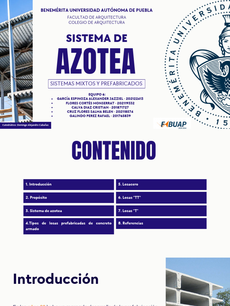 Sistemas de Azotea y Losas Prefabricadas | PDF | Hormigón | Techo