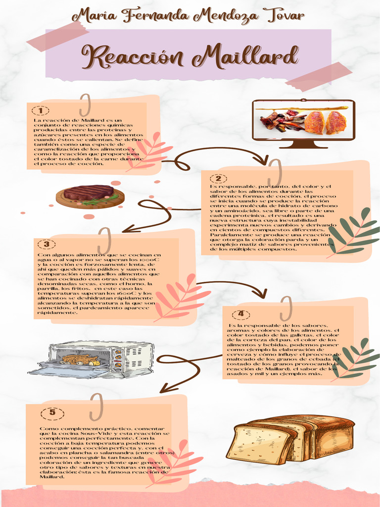 Reacción Maillard: Color y Sabor | PDF | Cocinando | Alimentos