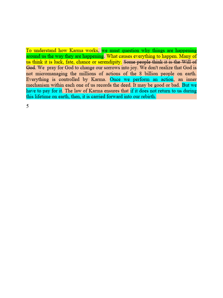 To Understand How Karma Works | PDF