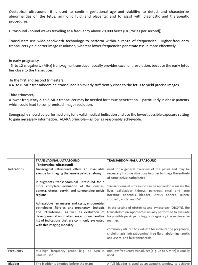 OB TVS Transabdominal Ultrasound | PDF | Medical Ultrasound | Ultrasound