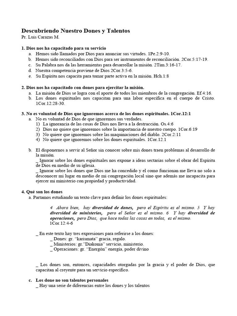 Descubre tus Dones Espirituales | PDF | Divinidad | Iglesia cristiana