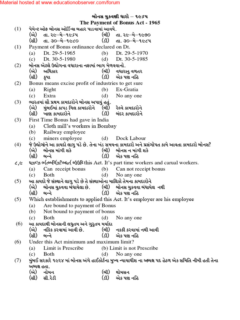 Overview of Payment of Bonus Act 1965 | PDF | Employment | Economies
