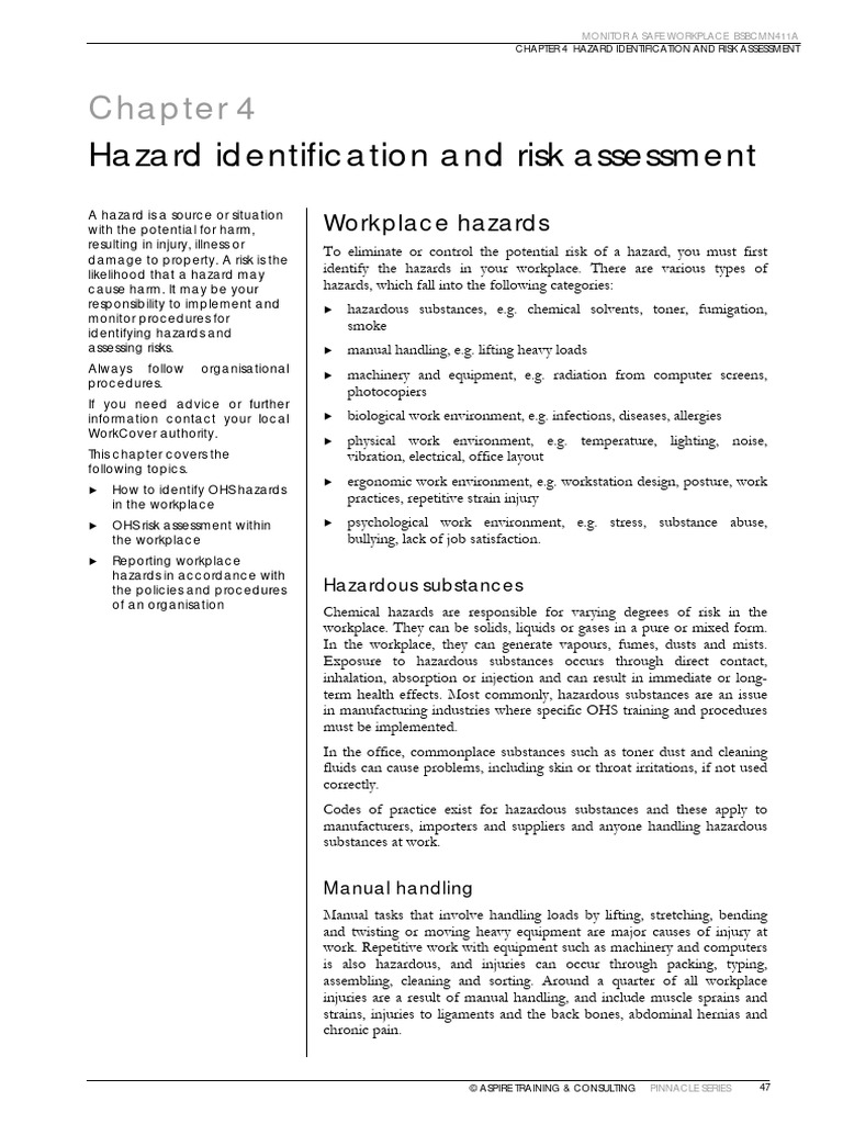 Hazard Identification and Risk Assesment | PDF | Hazards | Occupational ...