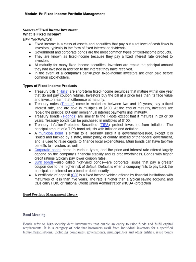 Fixed Income Insights for Investors | PDF | Bonds (Finance) | Fixed Income