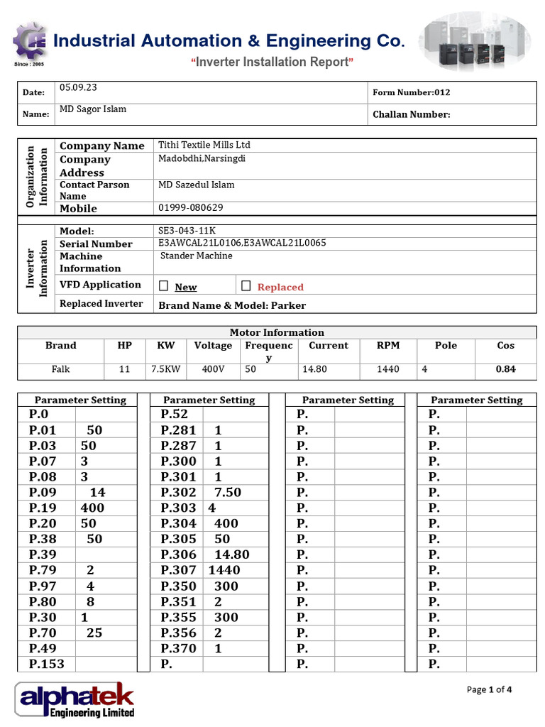 012-VFD Installation - Stander Machine | PDF | Power Inverter ...