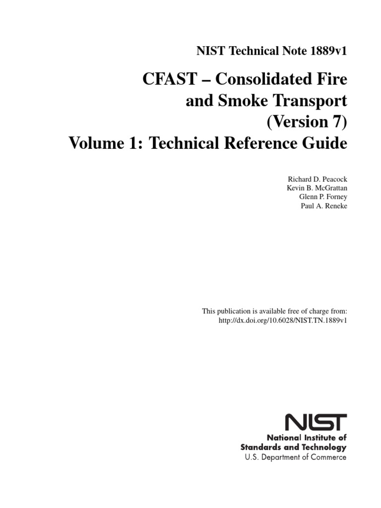 CFAST Fire Model Guide | PDF | Gases | Heat