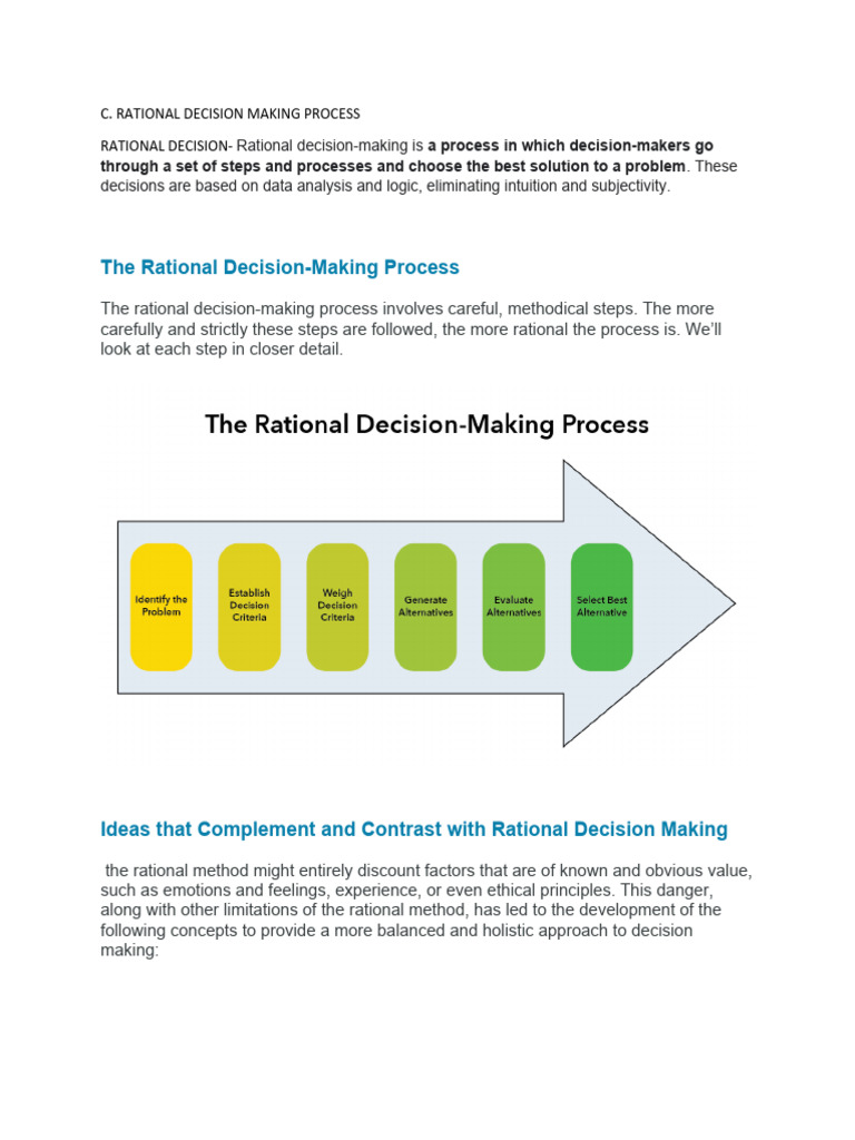 DECISION MAKING | PDF | Decision Making | Rationality