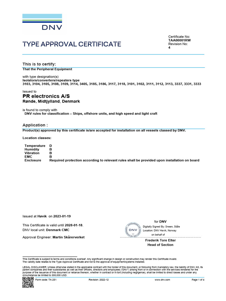 DNV 3xxx Taa00001rw | PDF