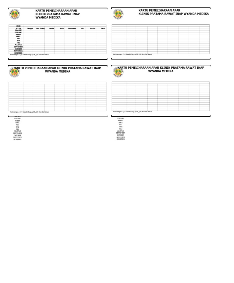 Form Pemeliharaan Apar | PDF