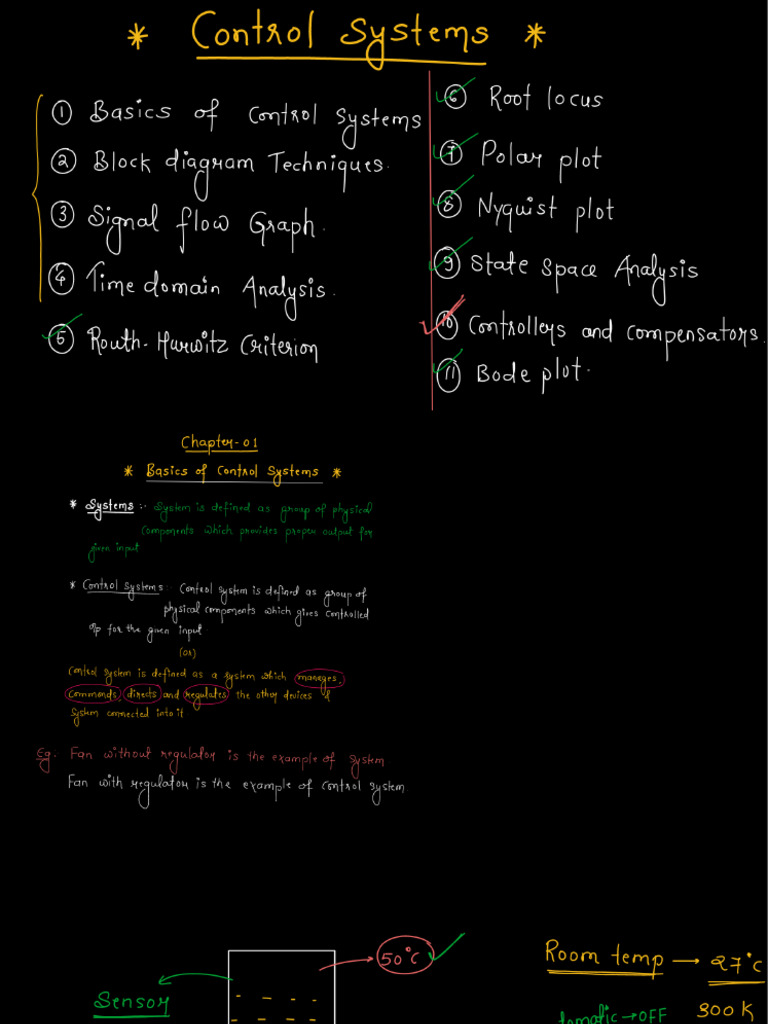 Basics of Control Systems Part 01 | PDF