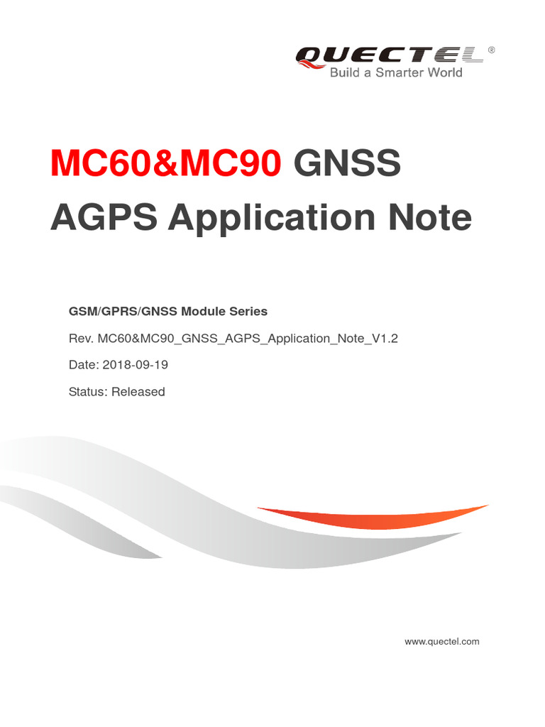 Quectel MC60MC90 GNSS AGPS Application Note V1.2 | PDF | General Packet ...