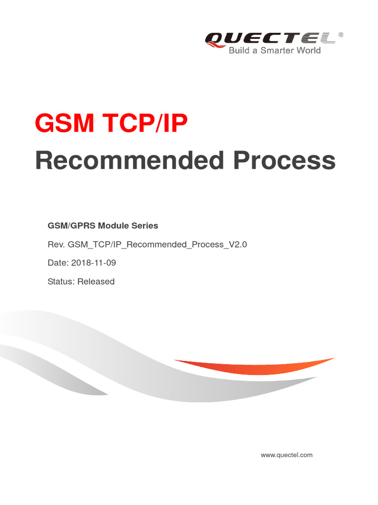 Quectel GSM TCPIP Recommended Process V2.0 | PDF | Transmission Control Protocol | General ...