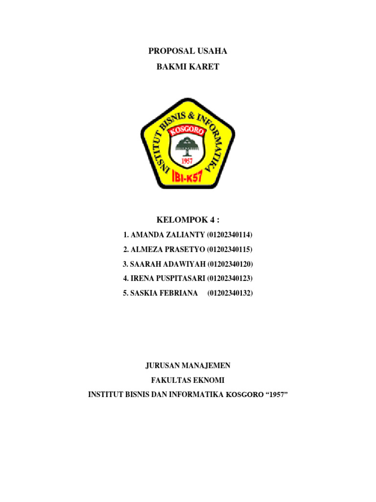 DRAF PROPOSAL 2 (Ini Bener) | PDF | Bisnis