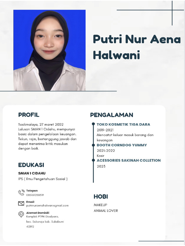 CV Putri Nur Aena H | PDF
