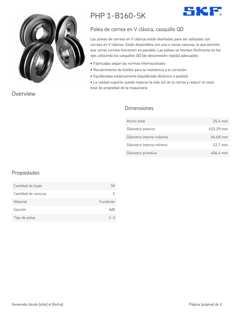 SKF PHP 1-B160-SK Specification | PDF | Red mundial | Internet y web