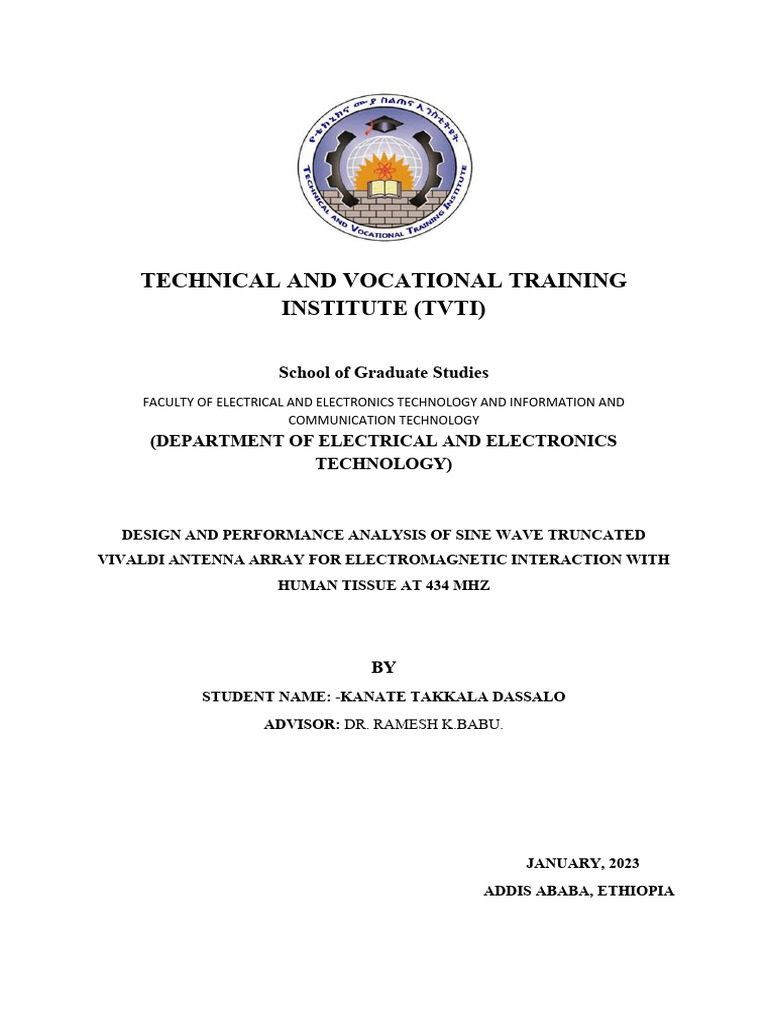 Final Kanate Takkala Thesis | PDF | Antenna (Radio) | Microwave