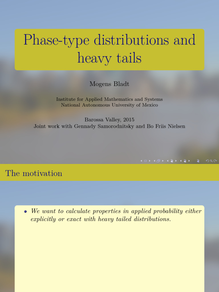 Phase-Type Distributions and Heavy Tails | PDF | Mathematical Analysis ...