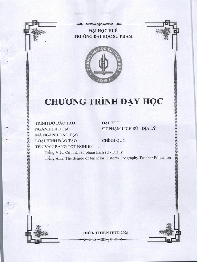 CTDH SP Lich Su-Dia Ly 2021 F | PDF