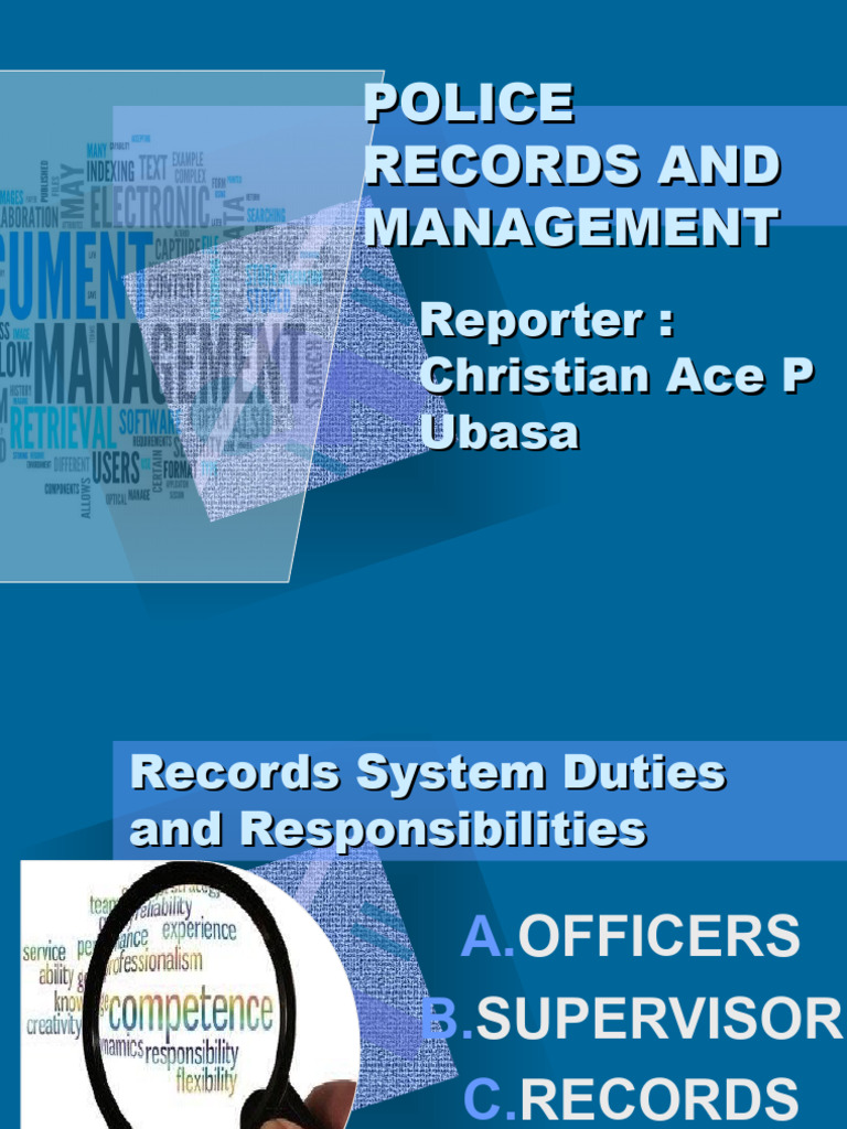 Police Records Management Duties | PDF | Information Security ...