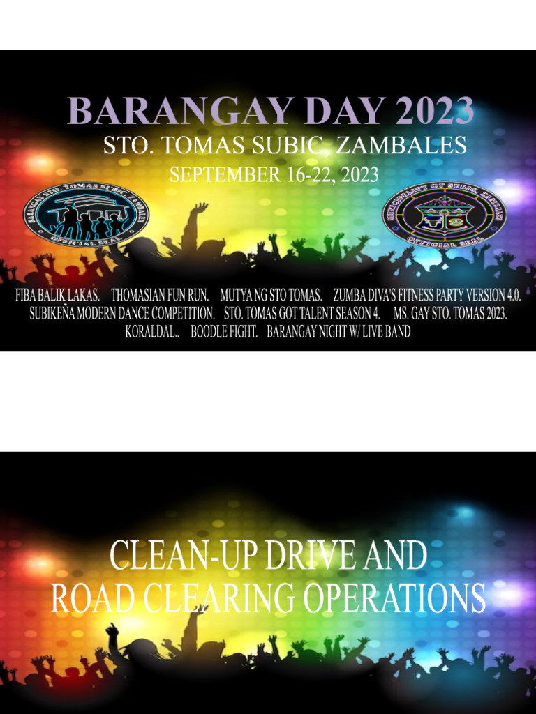 Barangay Day 2023 | PDF | Sports & Recreation