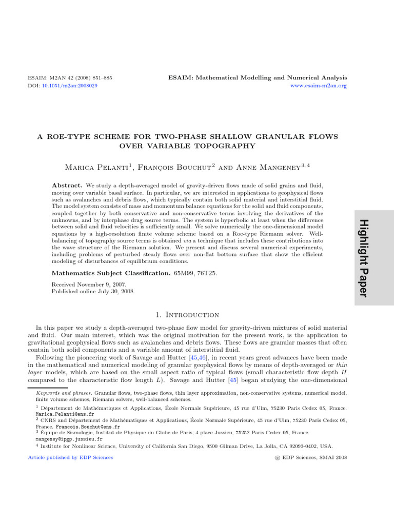 A Roe Type Scheme - Two Phase Flow (Pelanti and Mangney) | PDF ...