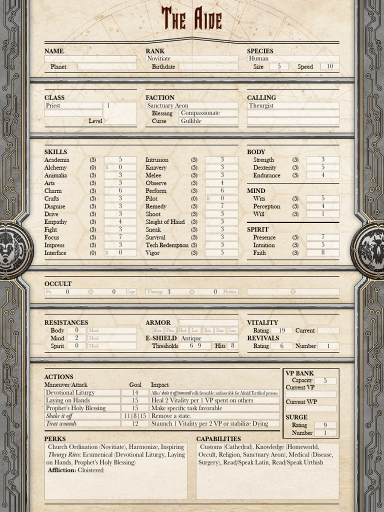 Fading Suns Play Kit - Dramatis Personae v3 Backer-Preview 201211 ...