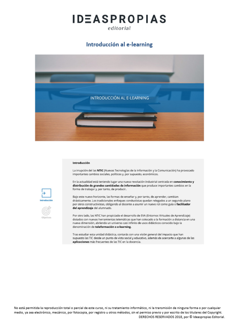 UD1 Introduccion Al e Learning | PDF | Derechos de autor | Derechos humanos