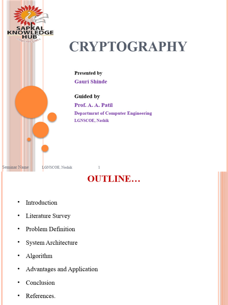 Cryptography Seminar Overview | PDF | Cryptography | Public Key Cryptography