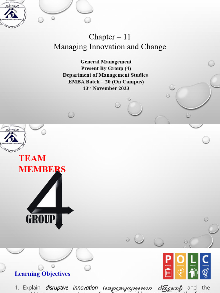CH-11_Managing Innovation & Change_1 | PDF | Innovation | Business