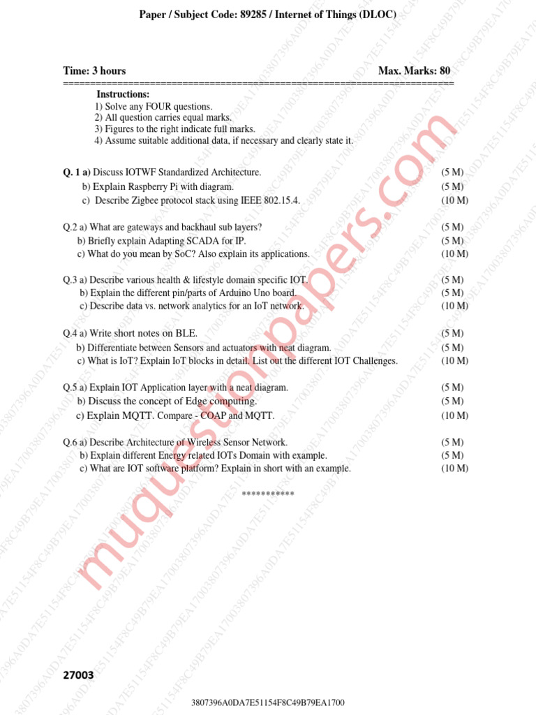 Be - Computer Engineering - Semester 6 - 2023 - May - Internet of ...