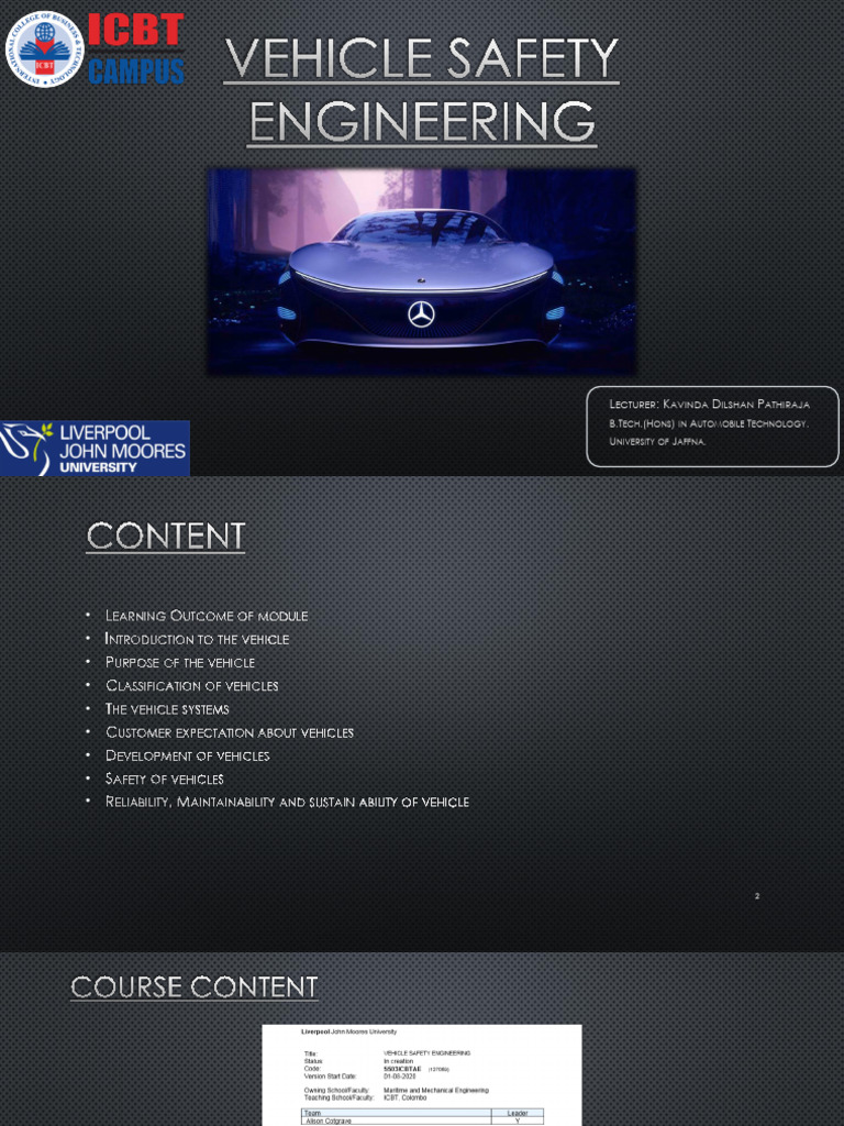 Introduction to vehicle | PDF