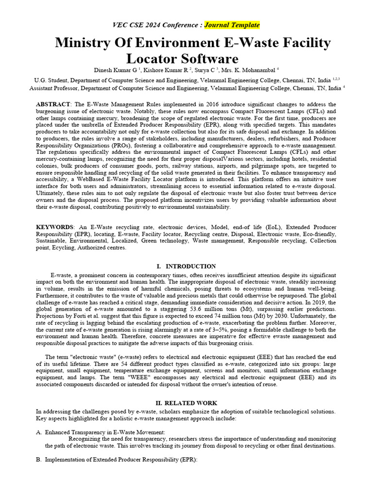 E-Waste Facility Locator Software Guide | PDF | Electronic Waste ...