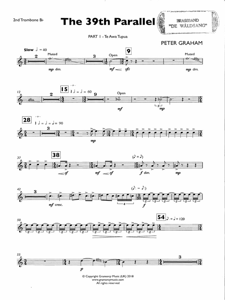2nd Trombone BB - The 39th Parallel | PDF