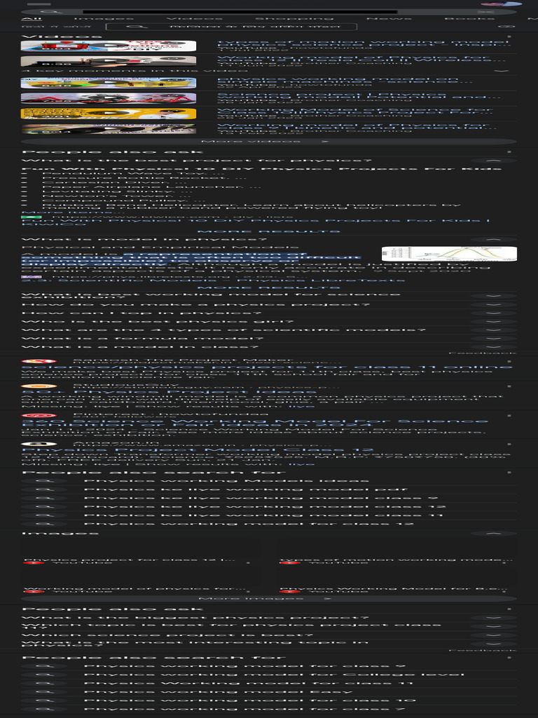 Physics Working Models for Class 11 | PDF | Physics | Science
