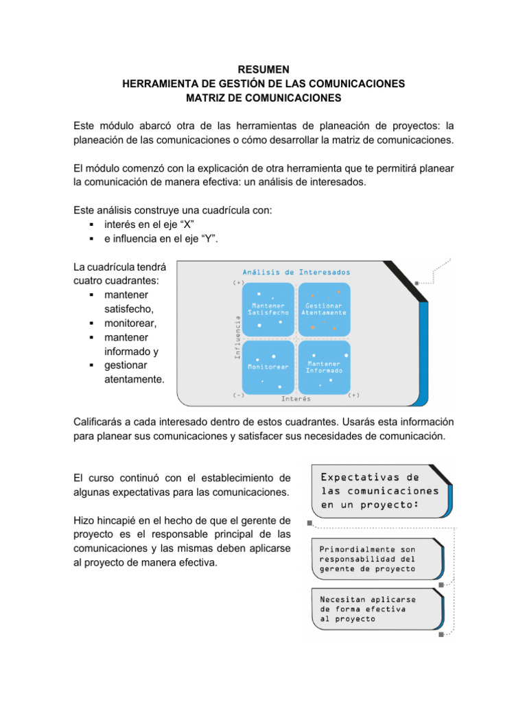 Resumen de La Matriz de Comunicaciones | PDF | Comunicación | Matriz ...