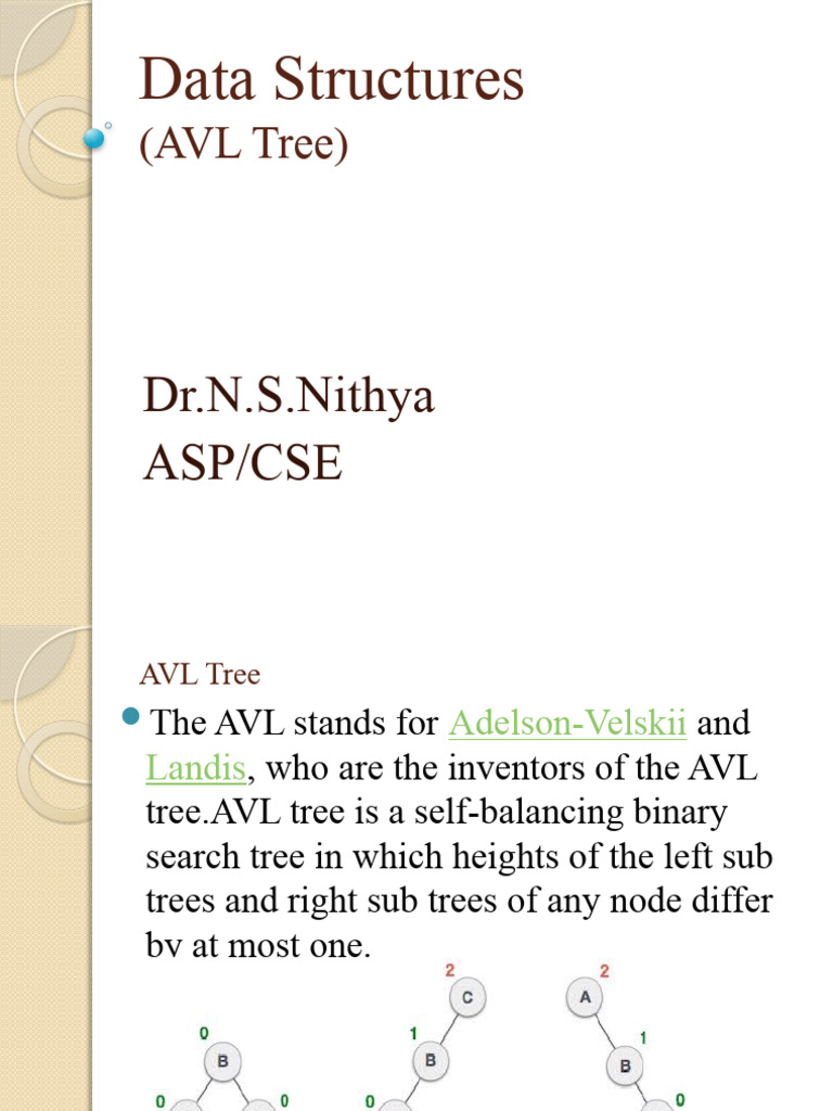 AVL tree (1) | PDF | Algorithms And Data Structures