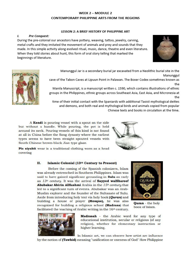 Module 2 - Lesson 2 Contemporary Arts | PDF