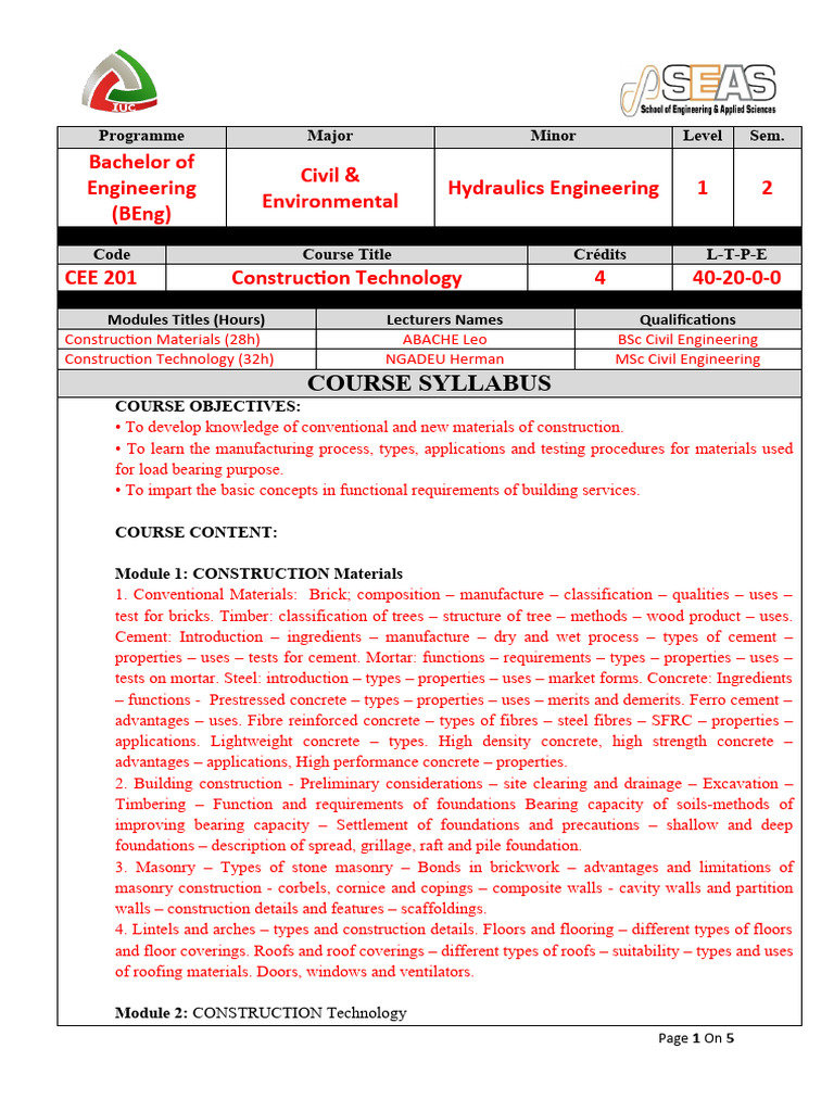 Template Course Outline EXEMPLE DE SYLLABUS | Download Free PDF ...