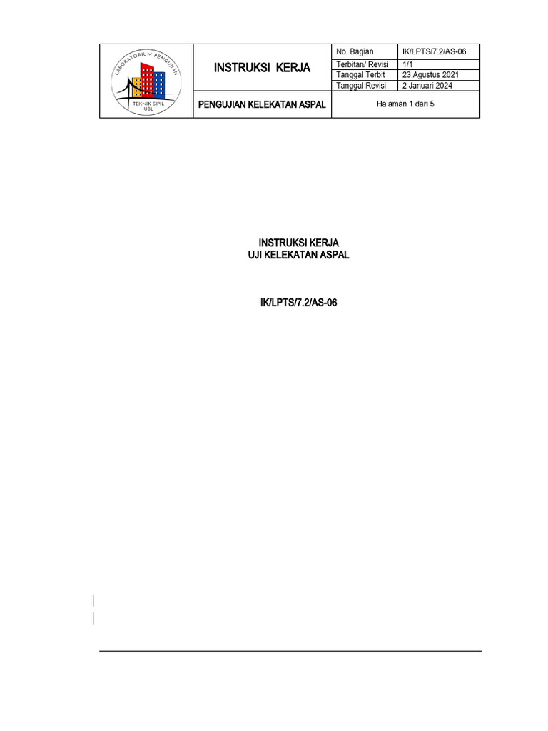 AS-06 (Uji Kelekatan Aspal) Ok | PDF