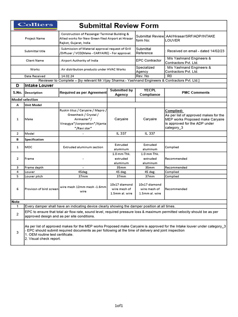 SRF INTAKE LOUVER_mearged | PDF