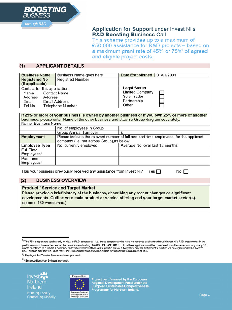 Boosting Business Through R and D Application For Support v7 | PDF ... Boosting Business Through R and D Application For Support v7 | PDF ...
