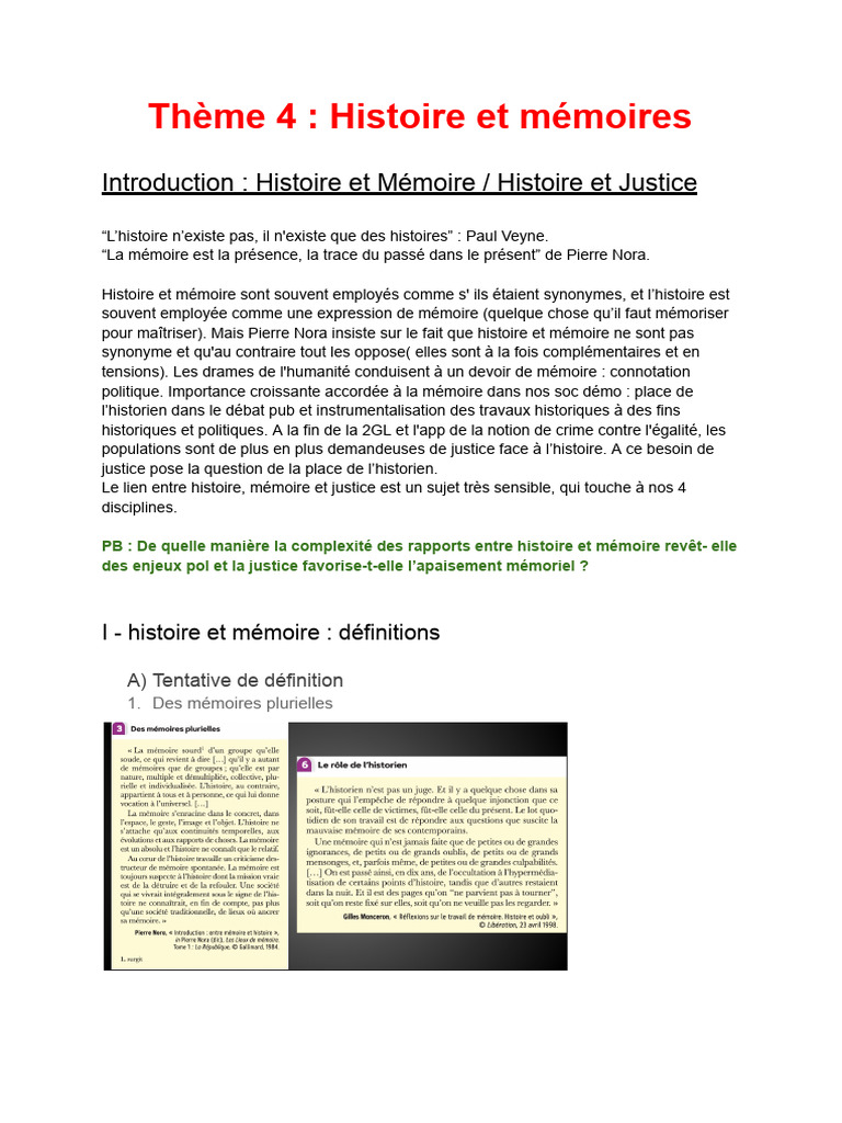Thème 4 - Histoire Et Mémoires | PDF | Crimes contre l'humanité ...