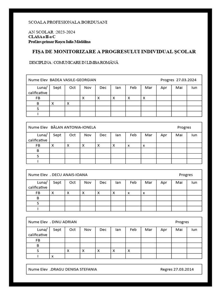 Progres - Regres CLR | PDF