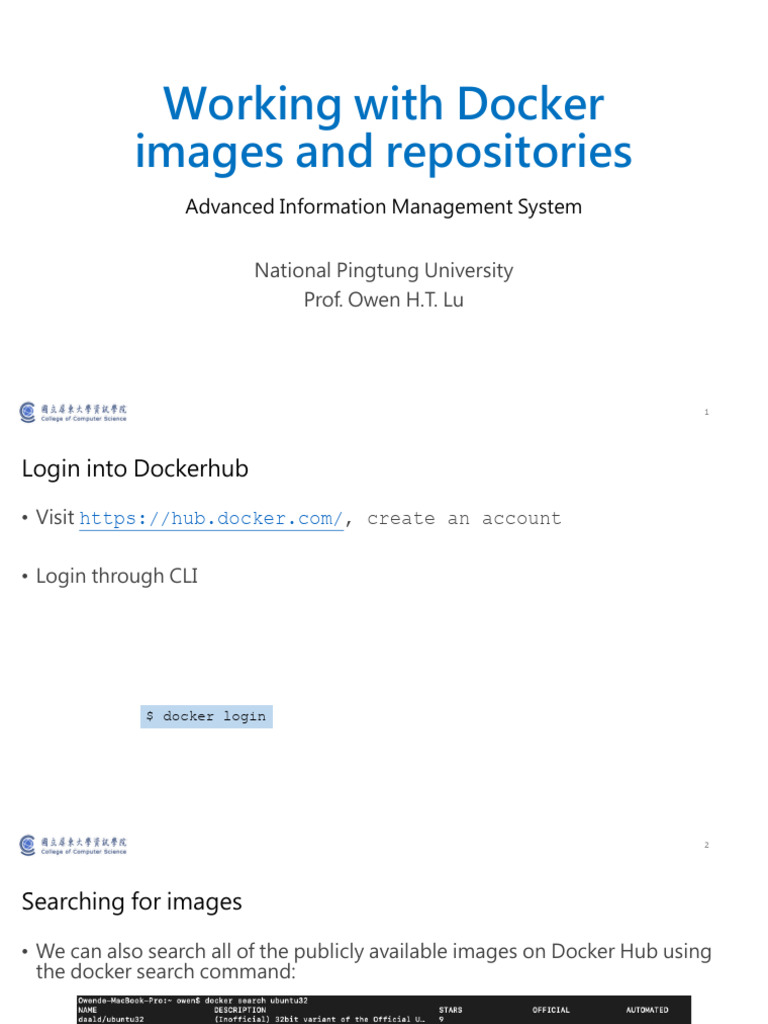 Working With Docker | PDF | Operating System Technology | Unix Software