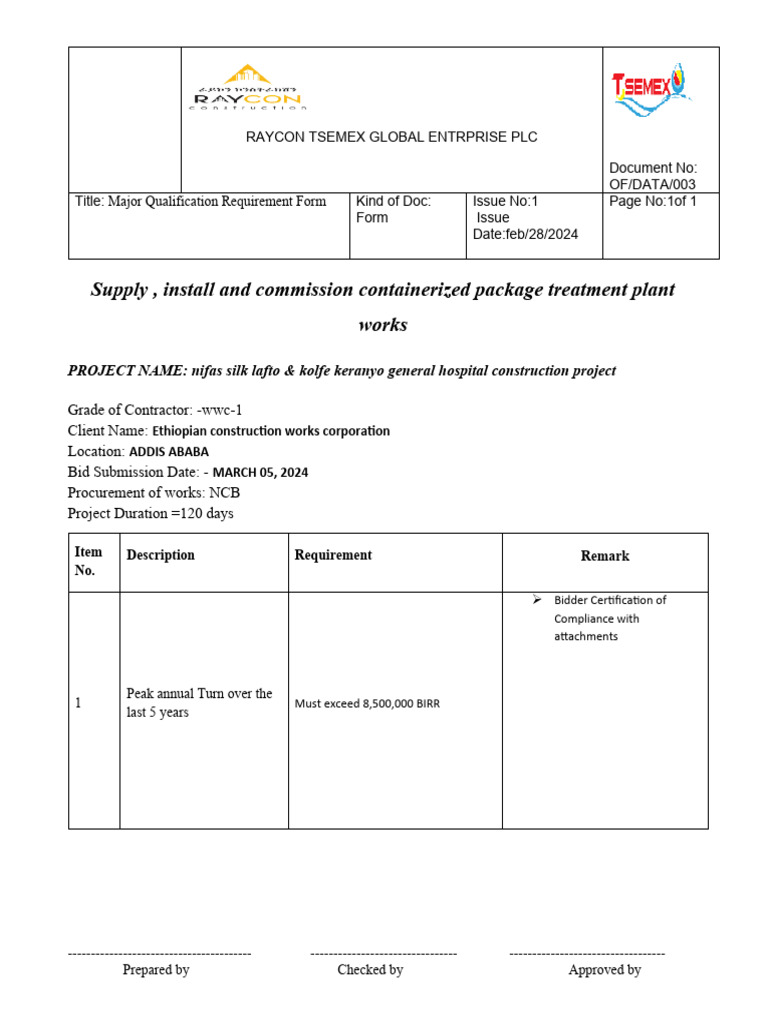 Check List Ecwc | PDF