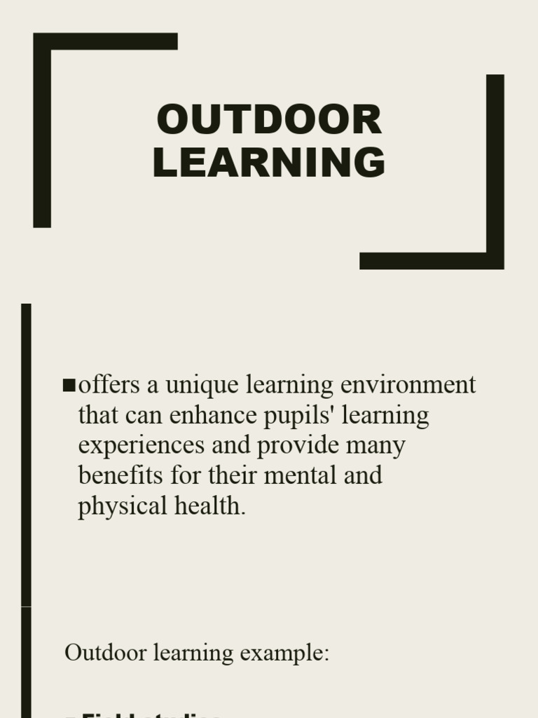 Outdoor Learning | PDF